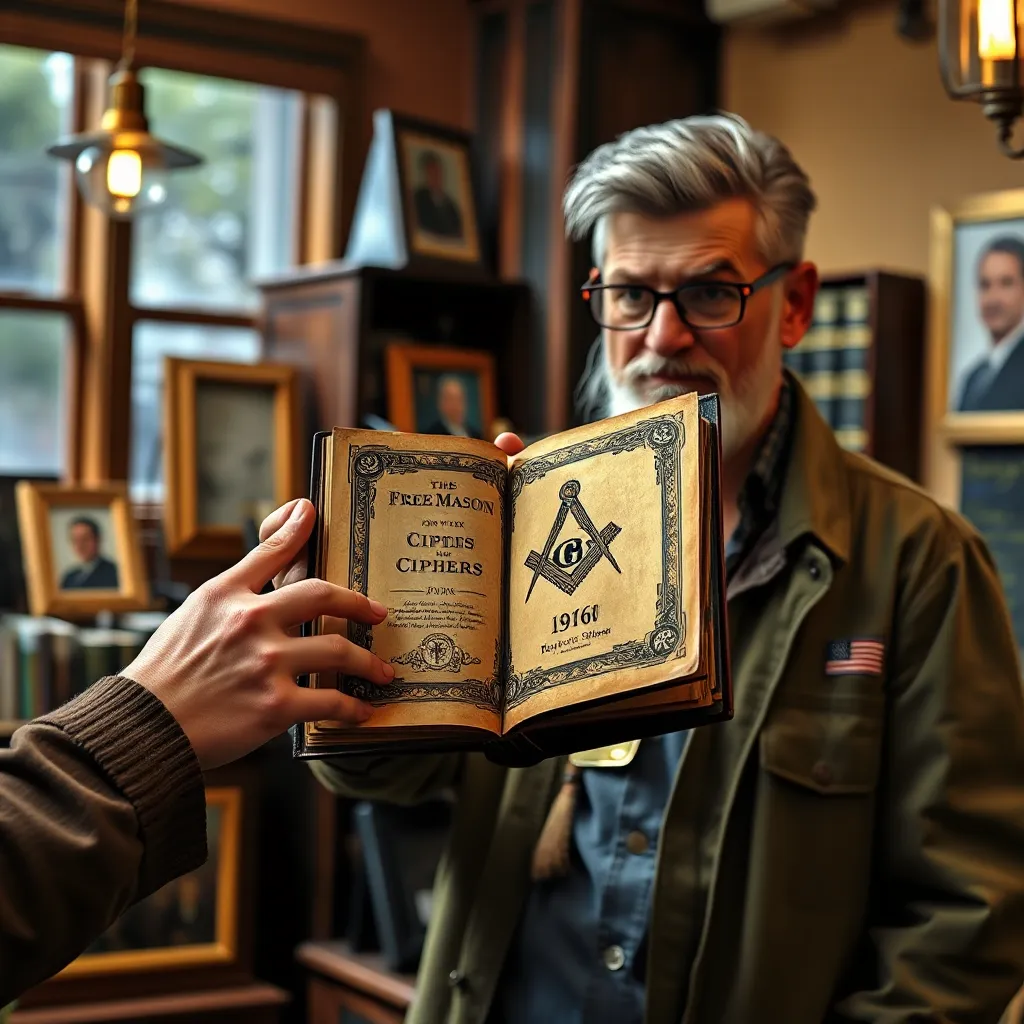 Customer Gives Unique 1860 Free Mason Book with Ciphers : MysteryLores