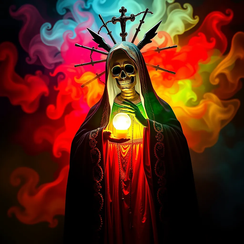 Understanding the 7-Color Model in Santa Muerte Rituals : MysteryLores