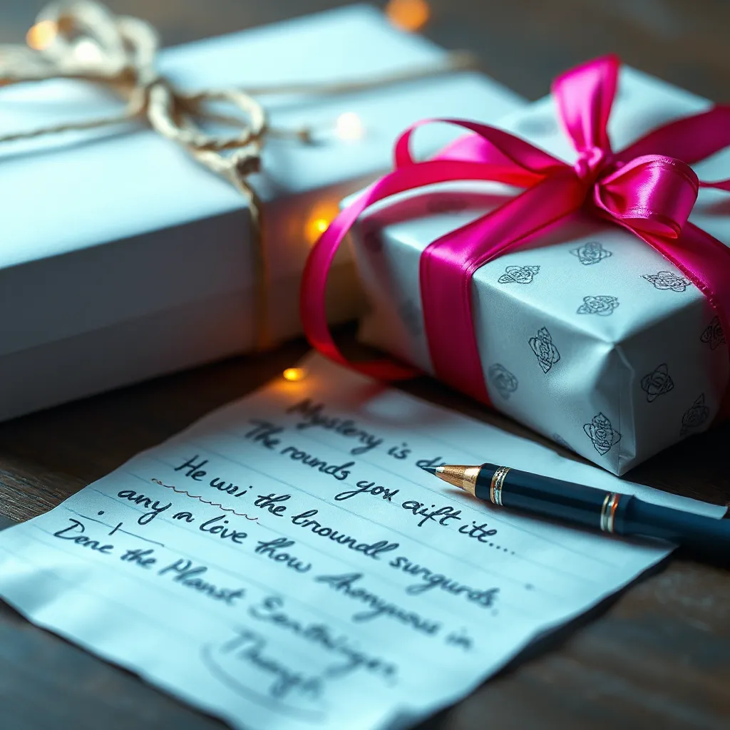 Mystery Surrounds Strange Anonymous Note and Gift : MysteryLores