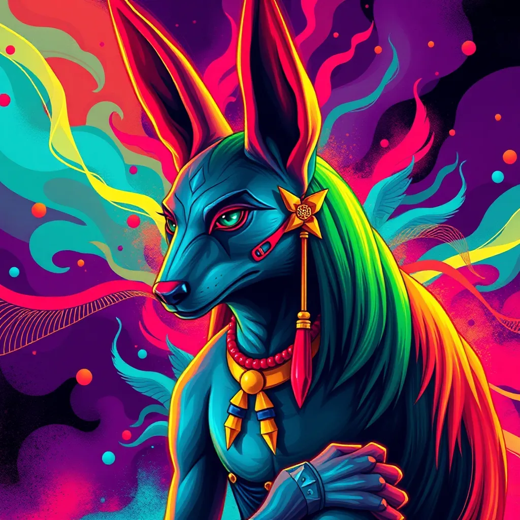 Creative Anubis Drawing Designed for T-Shirt Brand : MysteryLores