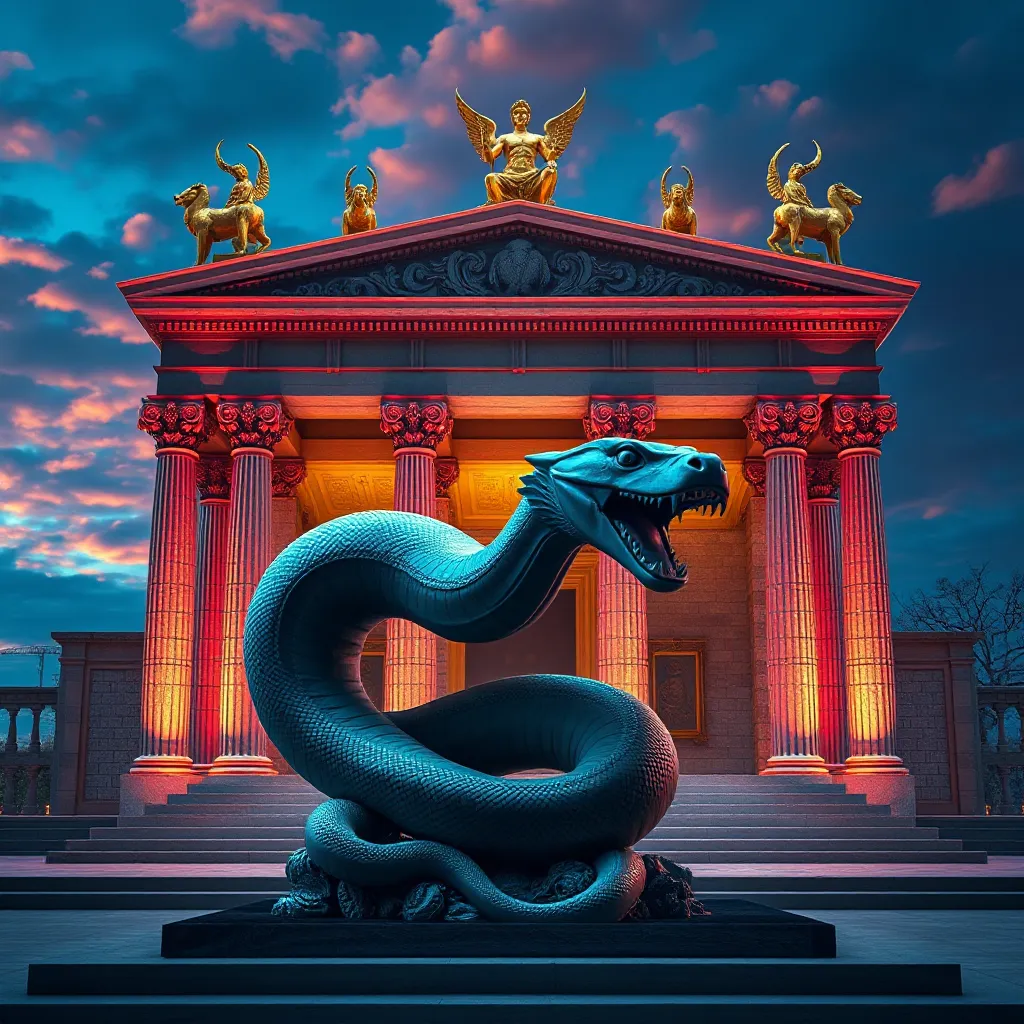 Completion of Shrine for Apollo Featuring Python Sculpture : MysteryLores