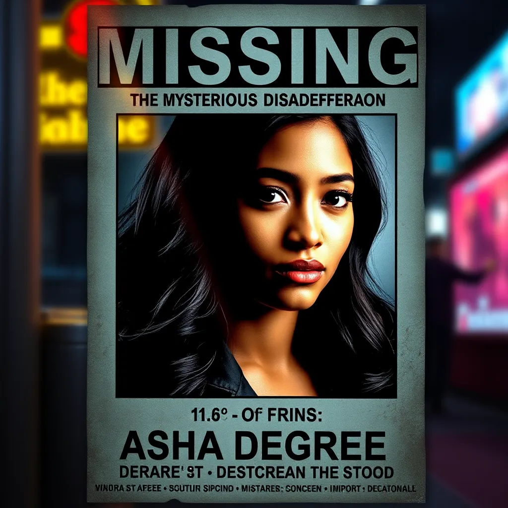 The Mysterious Disappearance of Asha Degree in 2000 : MysteryLores