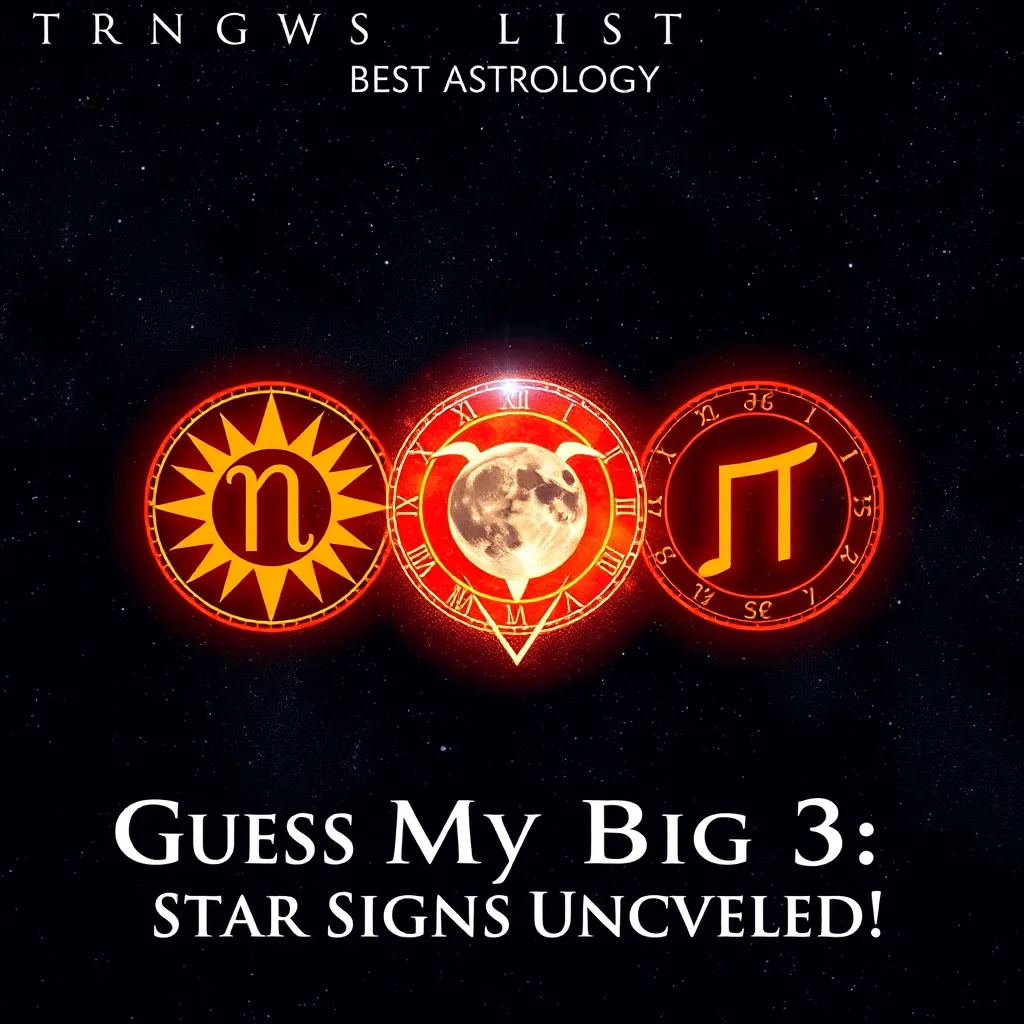 Guess My Big 3: Star Signs Uncovered! 🌟 : MysteryLores