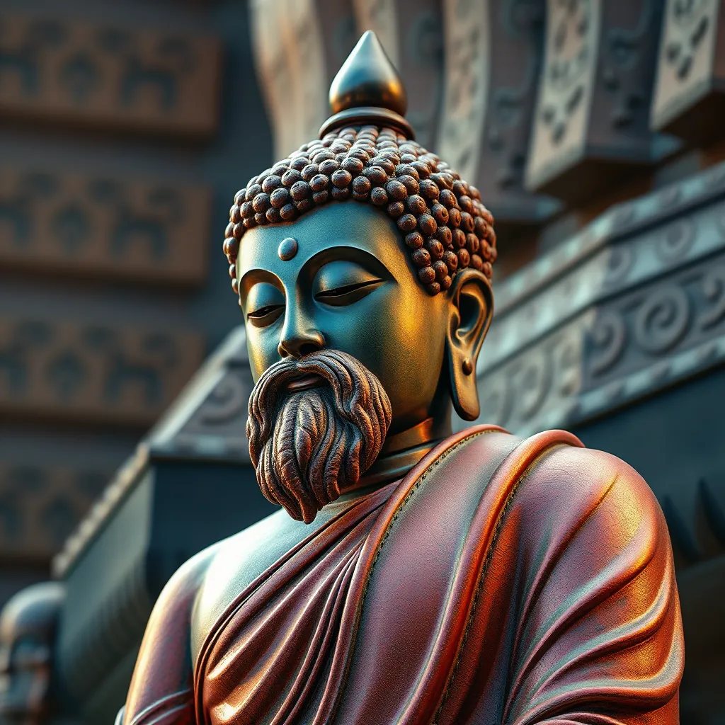 Unique Bearded Buddha Sculpture Unearthed at Wat Choeng Tha : MysteryLores