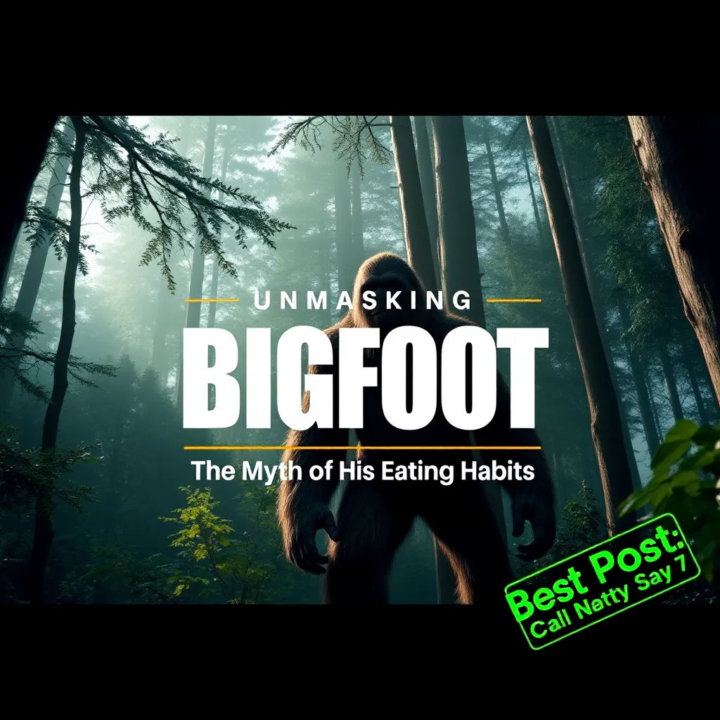 Unmasking Bigfoot: The Myth of His Eating Habits : MysteryLores