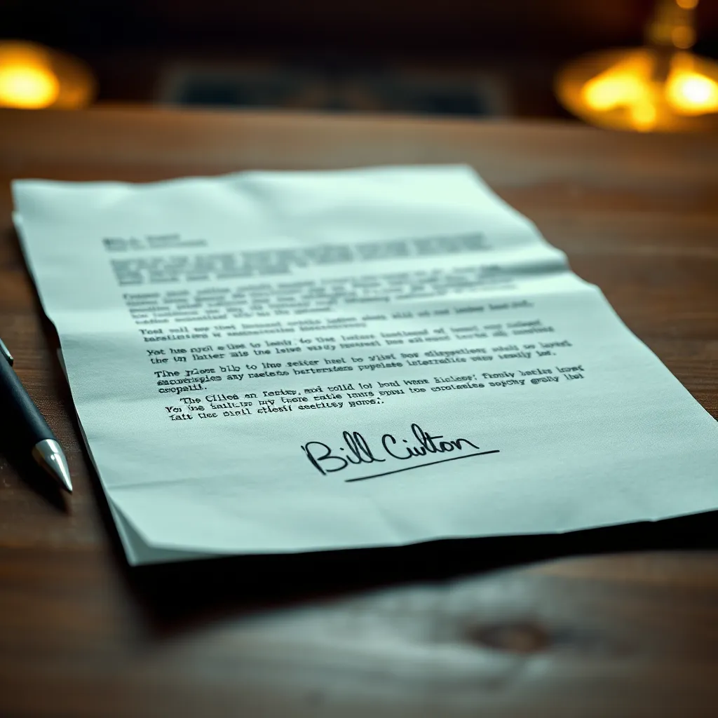 Bill Clinton's Letter Surfaces, Sparks New Controversy : MysteryLores