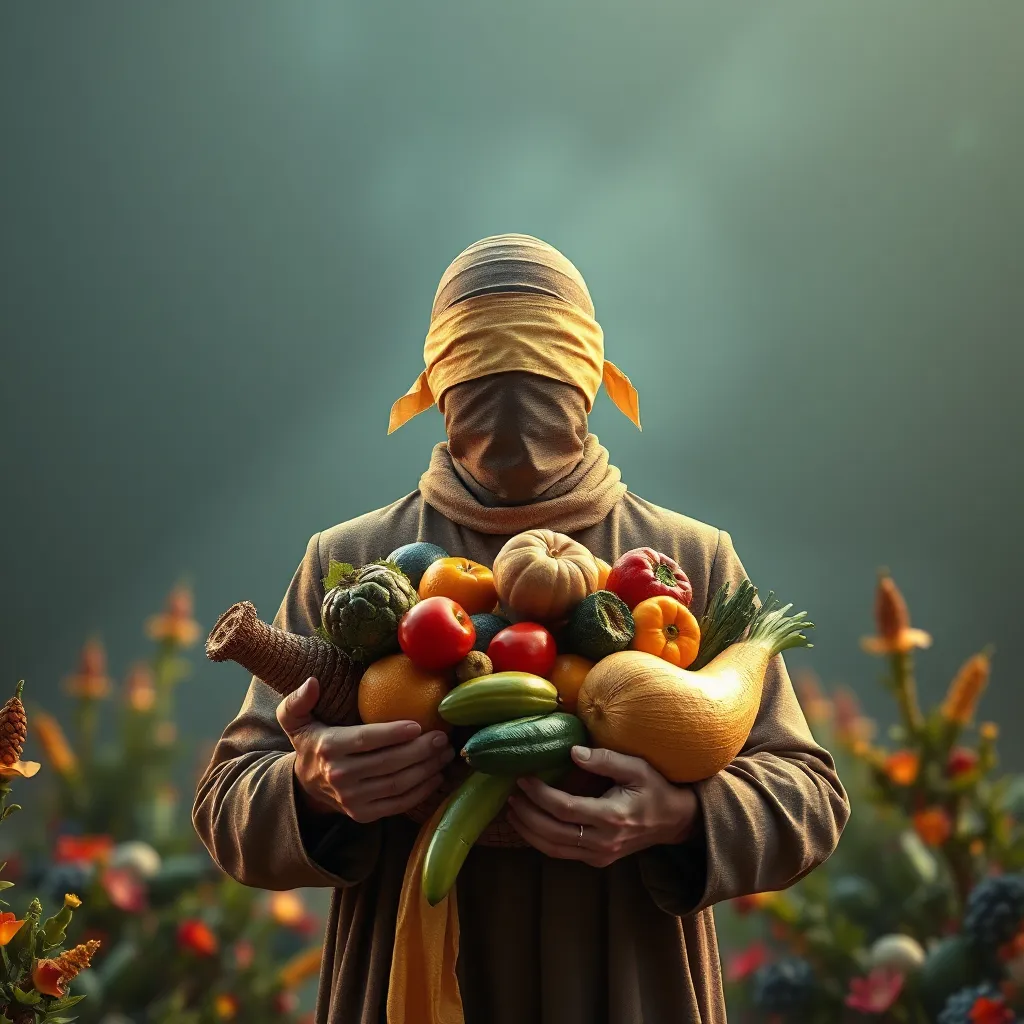 Identifying the Blindfolded Figure with a Cornucopia : MysteryLores