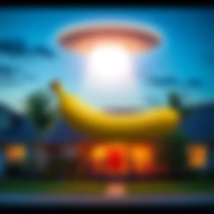 Witness Reports Floating Banana-Shaped UAP Over House : MysteryLores