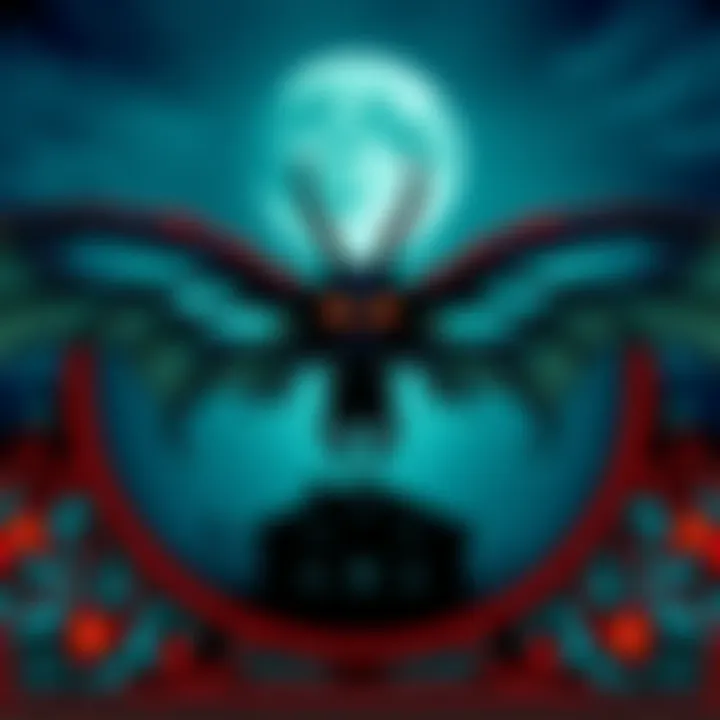 Mothman Cross Stitch Design: A Tribute to the Legend : MysteryLores