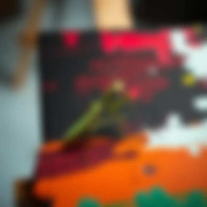 Artist's Unique Encounter: Praying Mantis Joins Painting : MysteryLores