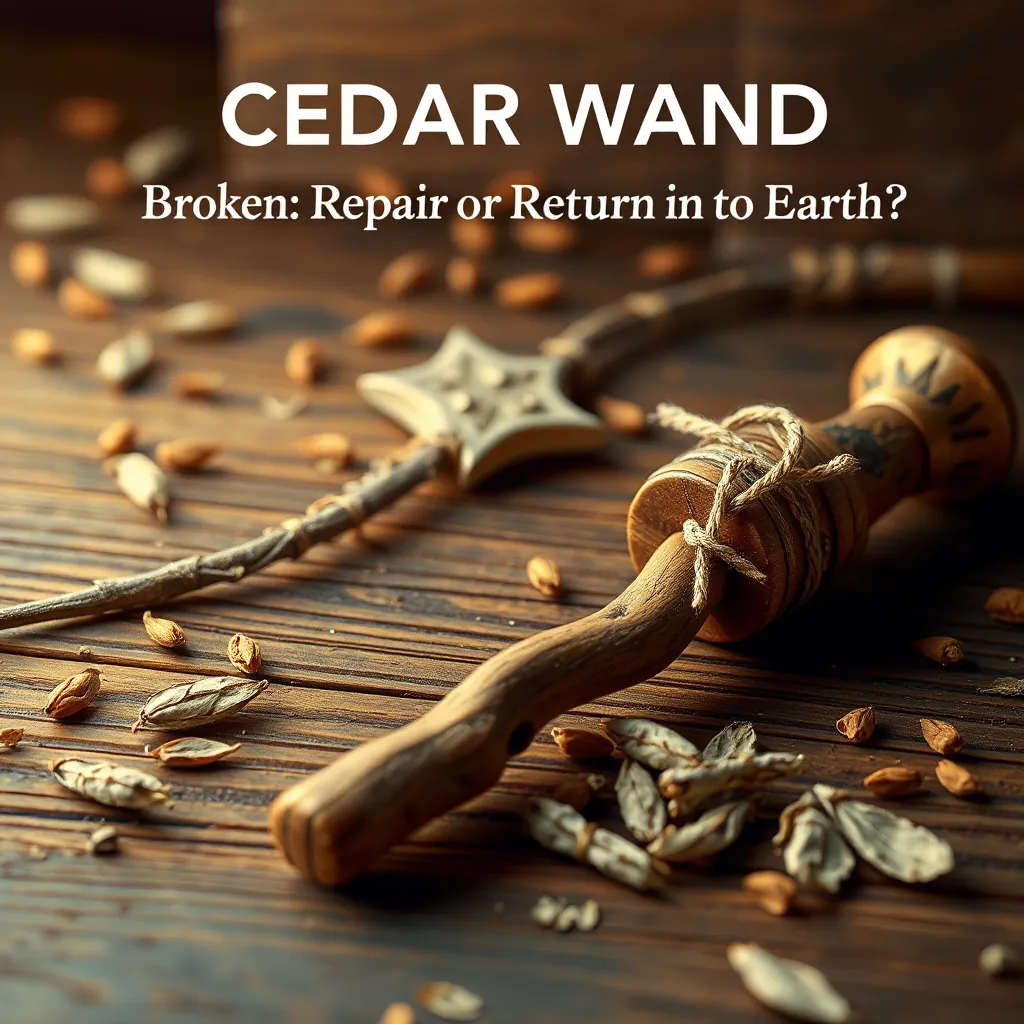 Cedar Wand Broken: Repair or Return to Earth? : MysteryLores