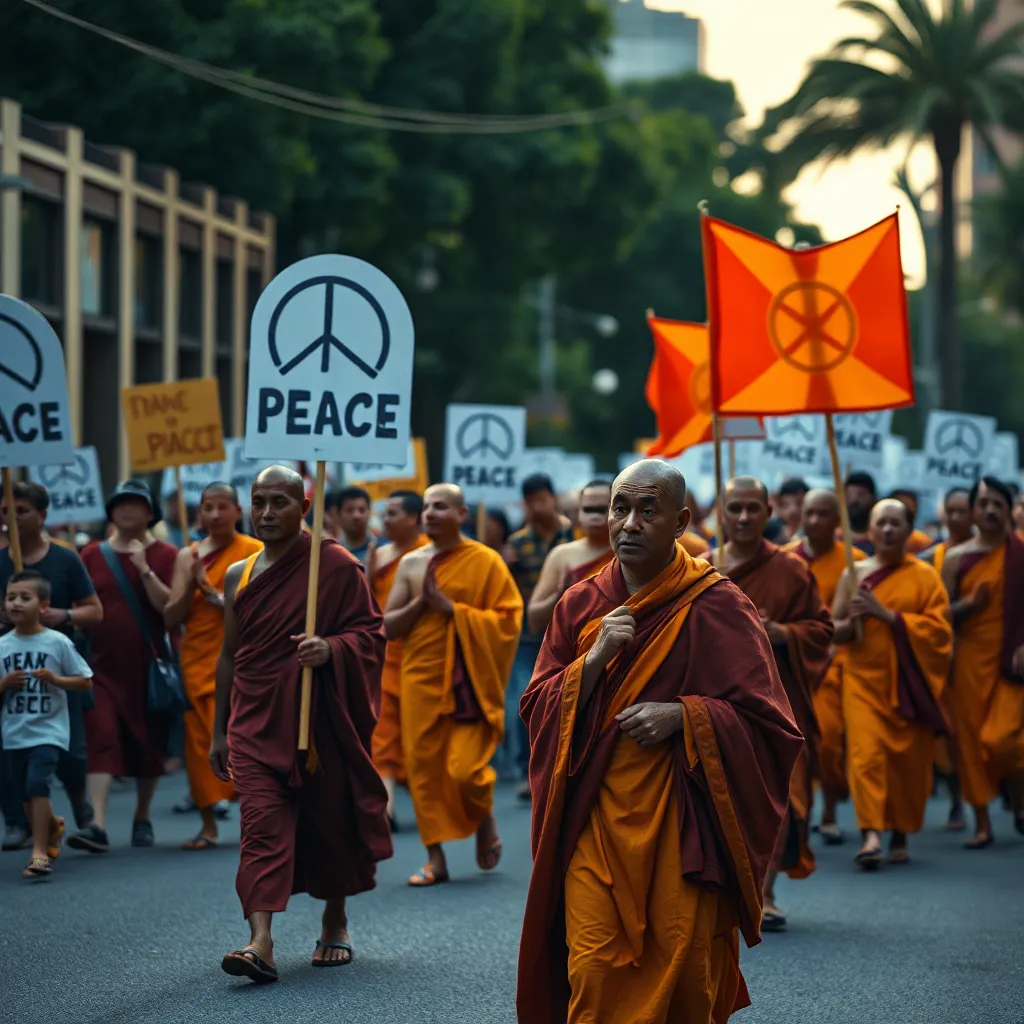 Support Grows for Buddhist Peace Walk in USA : MysteryLores