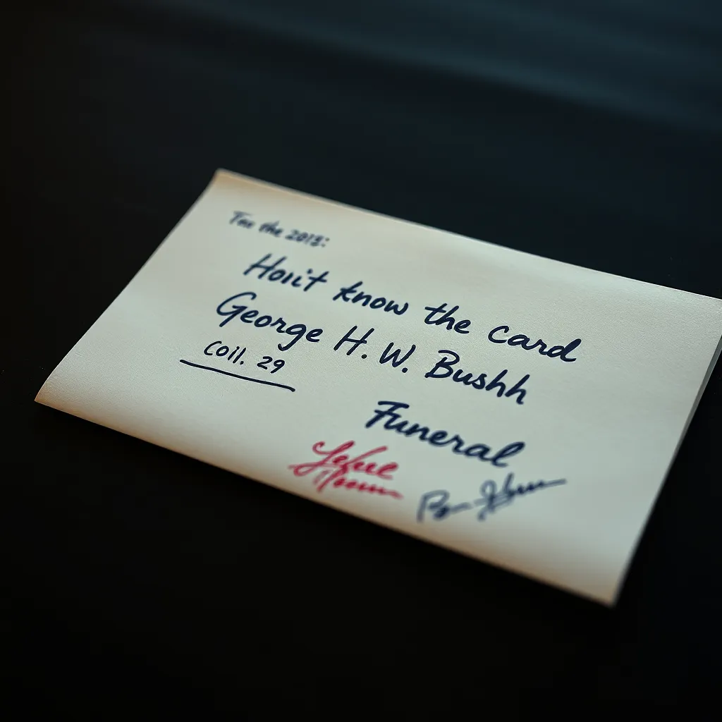 Revisiting the Card at George H.W. Bush’s Funeral : MysteryLores
