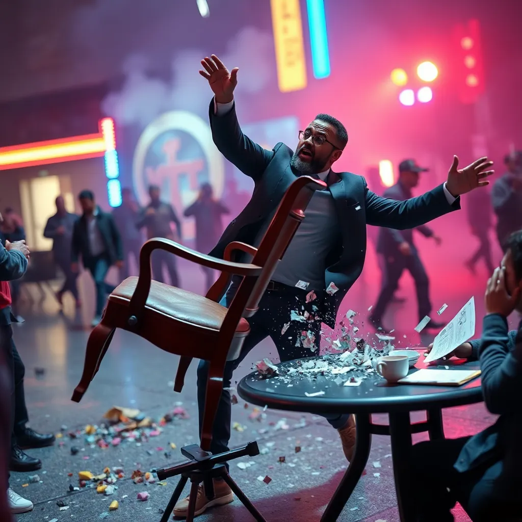 Video Shows Chair Crash Through Table During Kirk Shooting : MysteryLores