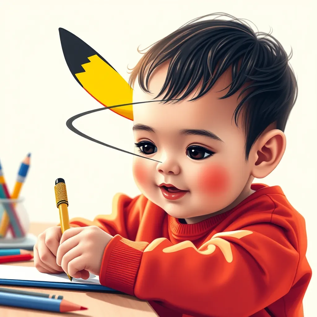 5-Year-Olds Drawing Pikachu with Black Tips in 2025 : MysteryLores