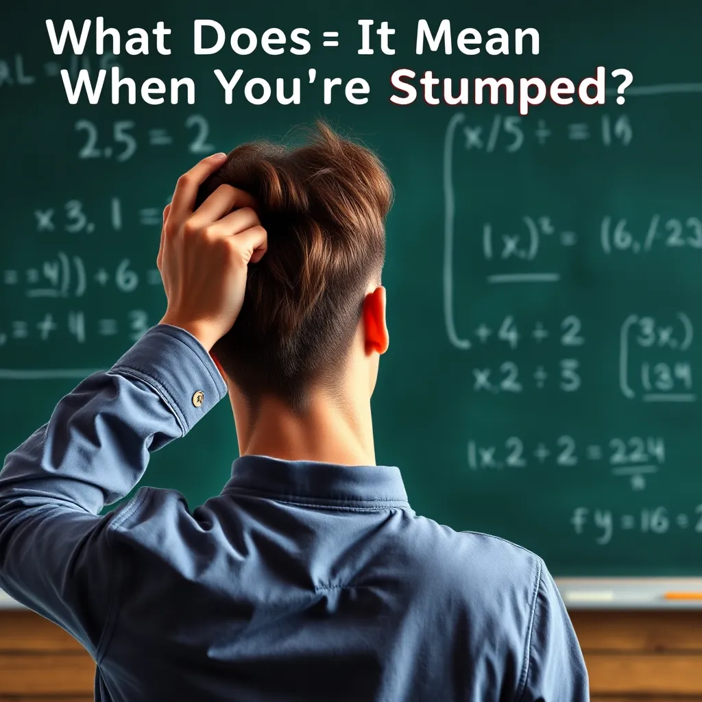 What Does It Mean When You're Stumped? : MysteryLores