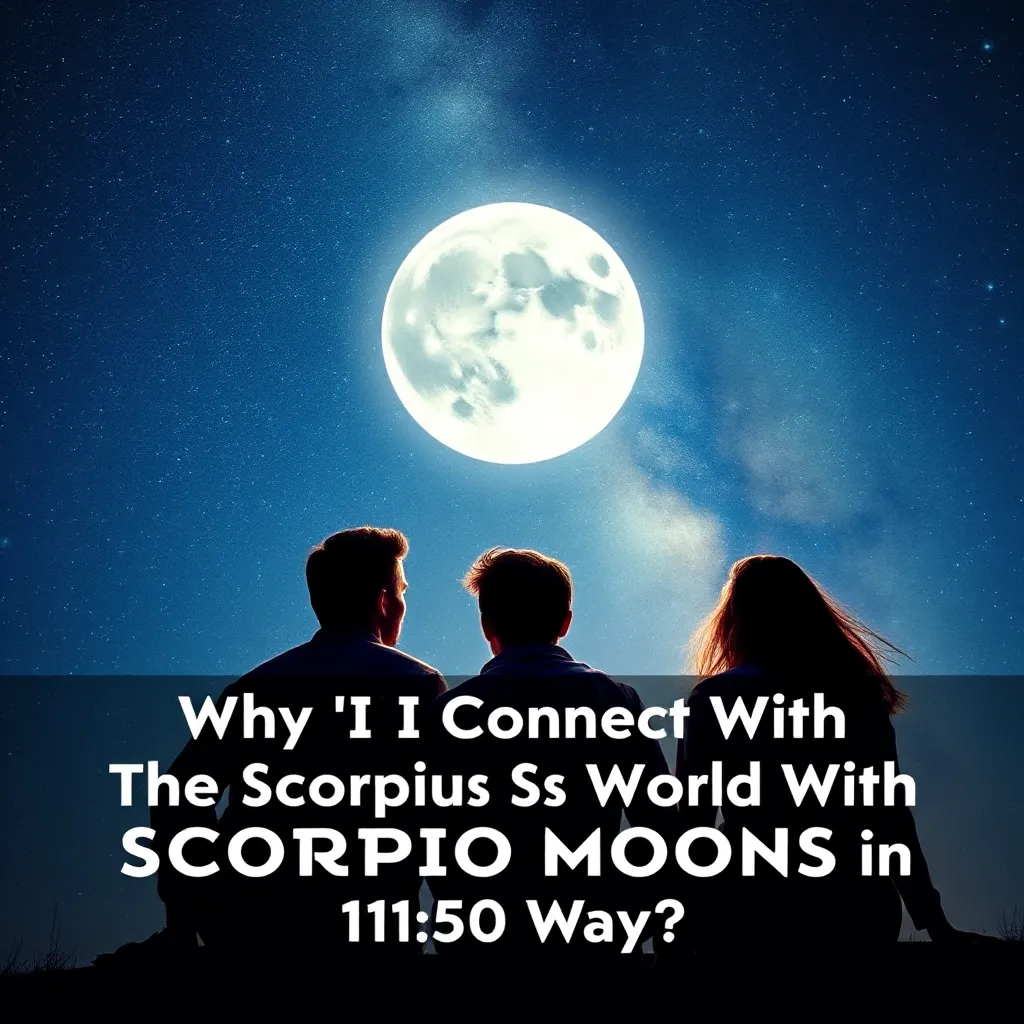 Why Do I Connect With Scorpio Moons So Well? : MysteryLores