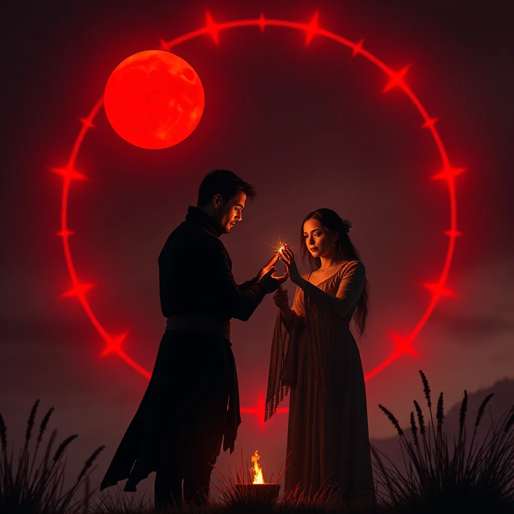 Engaging Sigil Ritual Under the Red Moon's Glow : MysteryLores
