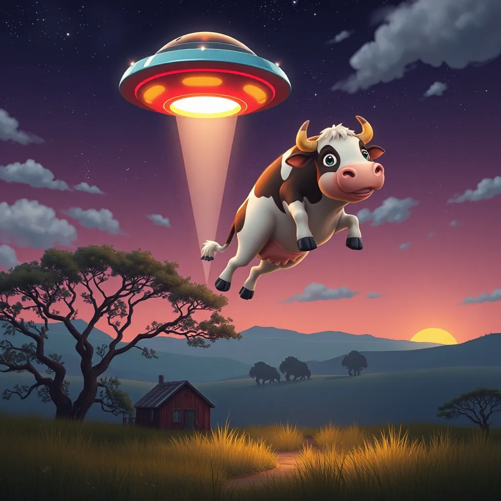 Strange Sighting: Cow Abducted by Aliens in Rural Area : MysteryLores