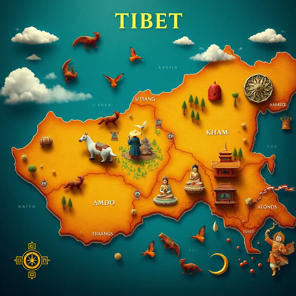Discover the Beautiful Cultural Map of Tibet in Detail : MysteryLores