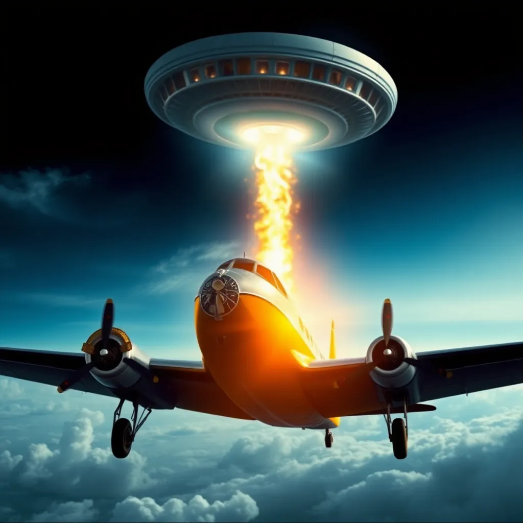 1948 DC-3 Pilots Witness UFO with Lighted Windows : MysteryLores