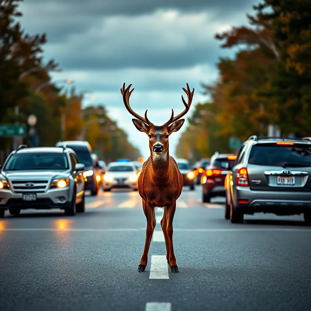 Viral Video: Deer Stops Traffic with Stunning Stunt : MysteryLores