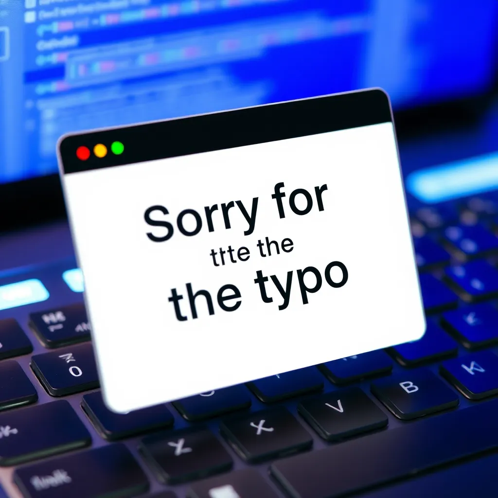 Exploring the Meaning Behind 'Sorry for the Typo' Messages : MysteryLores