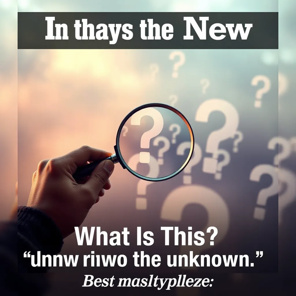 What Is This? A Look Into the Unknown : MysteryLores