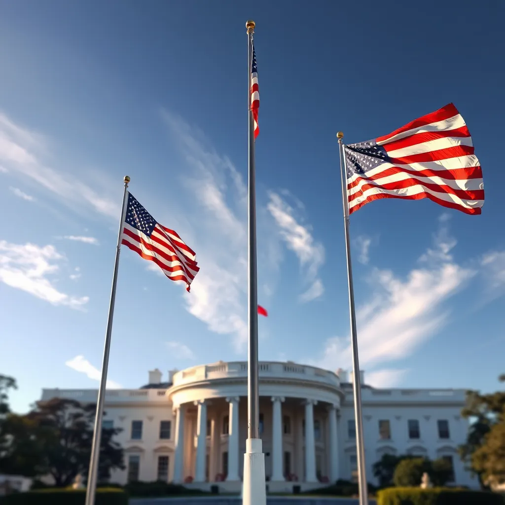 Trump Unveils 88-Foot Flag Poles at the White House : MysteryLores