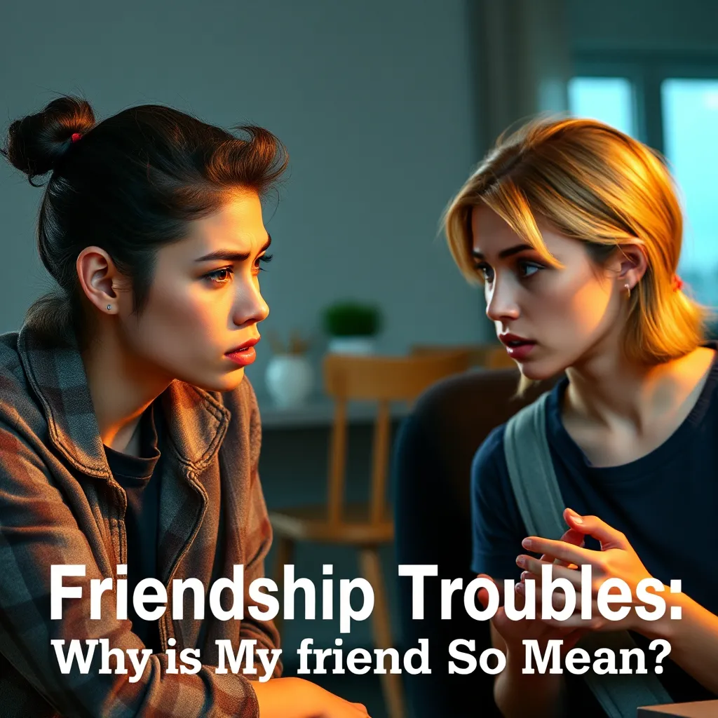 Friendship Troubles: Why Is My Friend So Mean? : MysteryLores