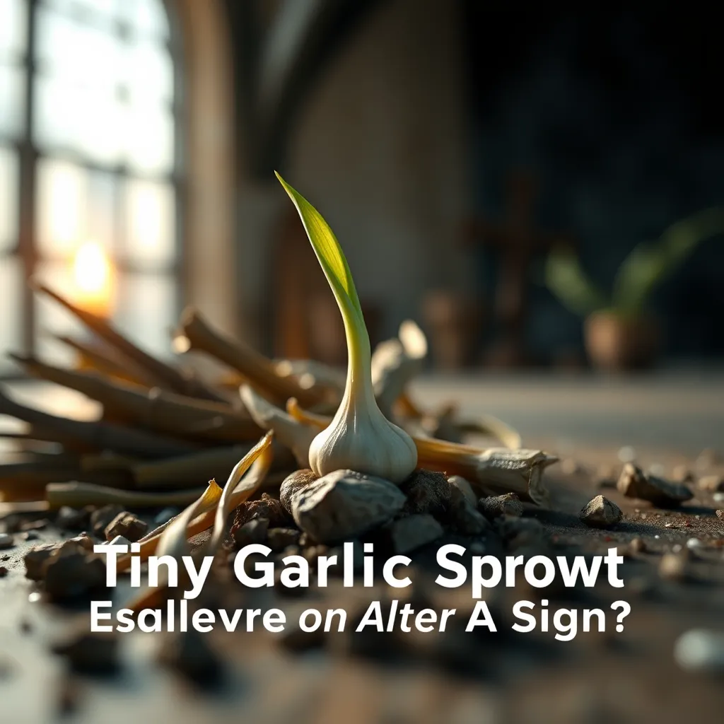 Tiny Garlic Sprout Discovered on Alter – A Sign? : MysteryLores