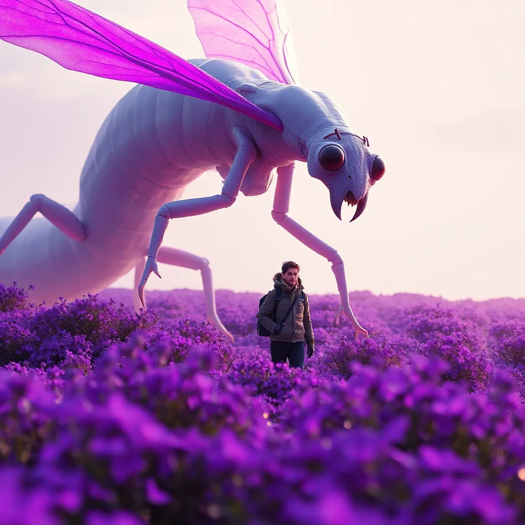 Encountering a Light Violet Giant Insectoid in a Purple World ...