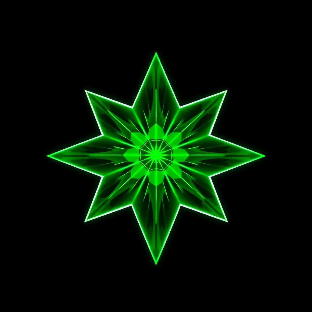 Decoding the Meaning of a Green 8-Pointed Star Dream : MysteryLores