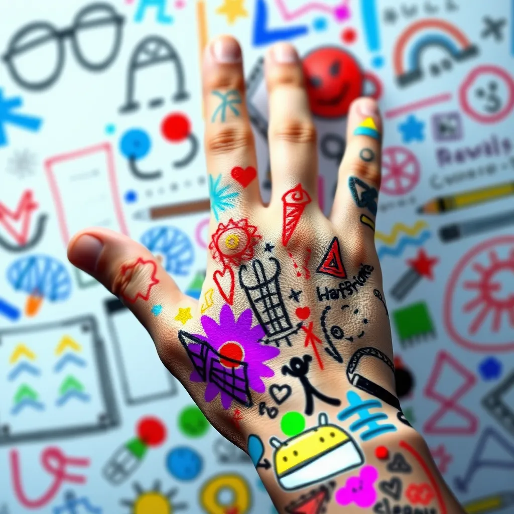 Doodling on Hands: A Creative Outlet for Expression : MysteryLores