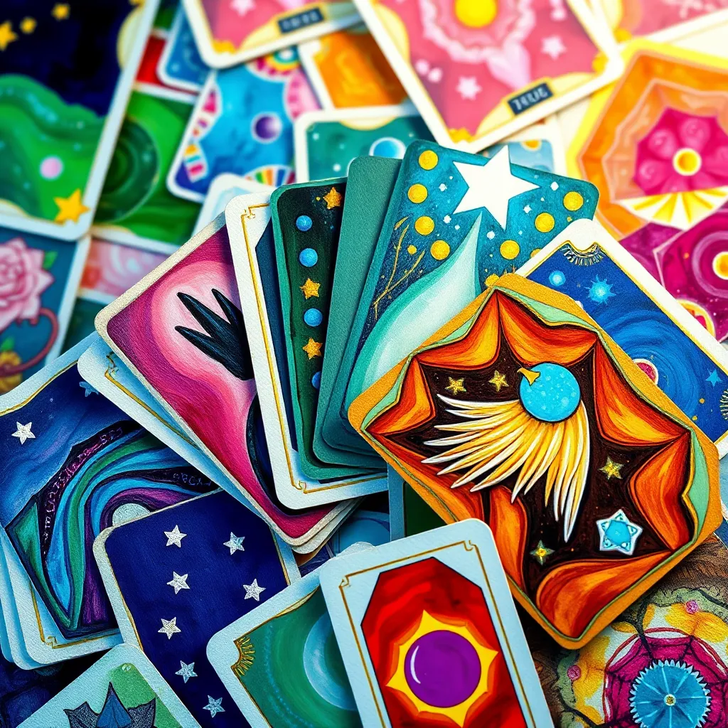 Artist Creates Hand-Painted Oracle Deck from Paint Swatches : MysteryLores