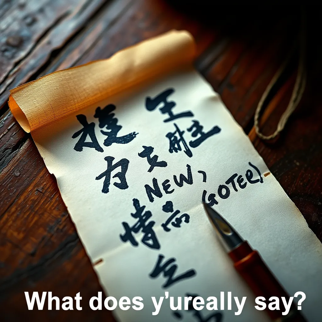 Handwritten Tibetan Note: What Does It Really Say? : MysteryLores