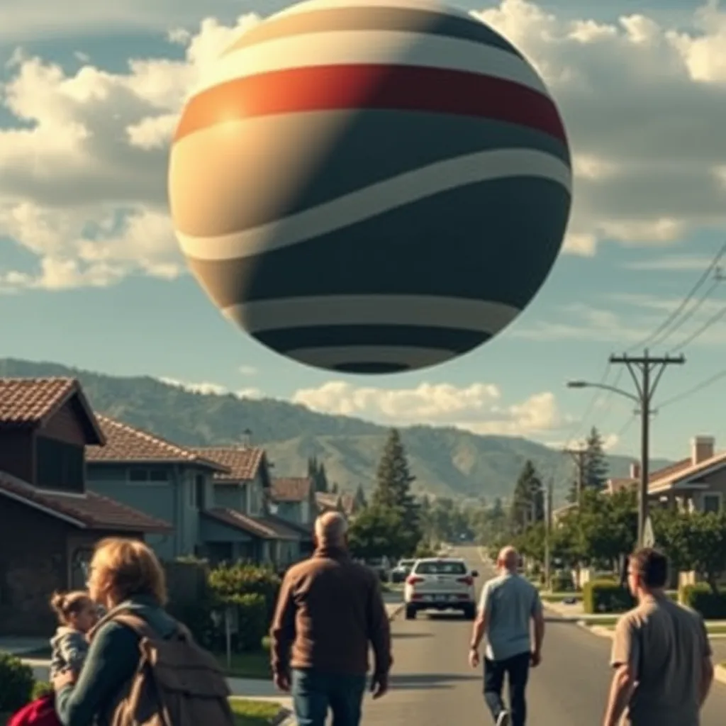 Mysterious Hovering Sphere Spotted in West Covina, CA : MysteryLores