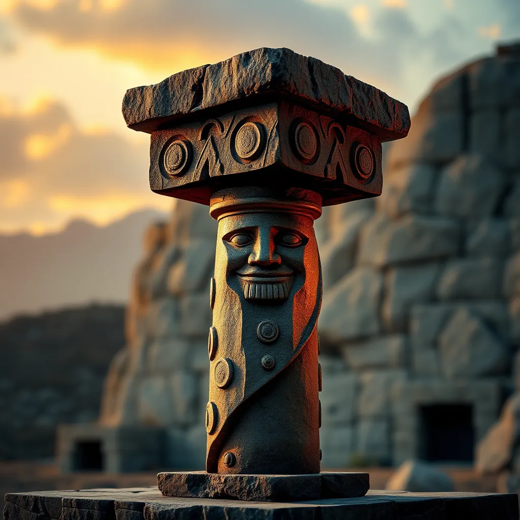 Archaeologists Uncover Unique Human-Faced T-Pillar : MysteryLores