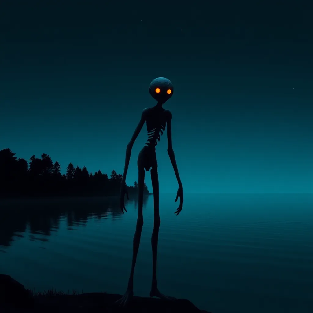 Terrifying Encounter: Humanoid Creature Spotted by Lake : MysteryLores