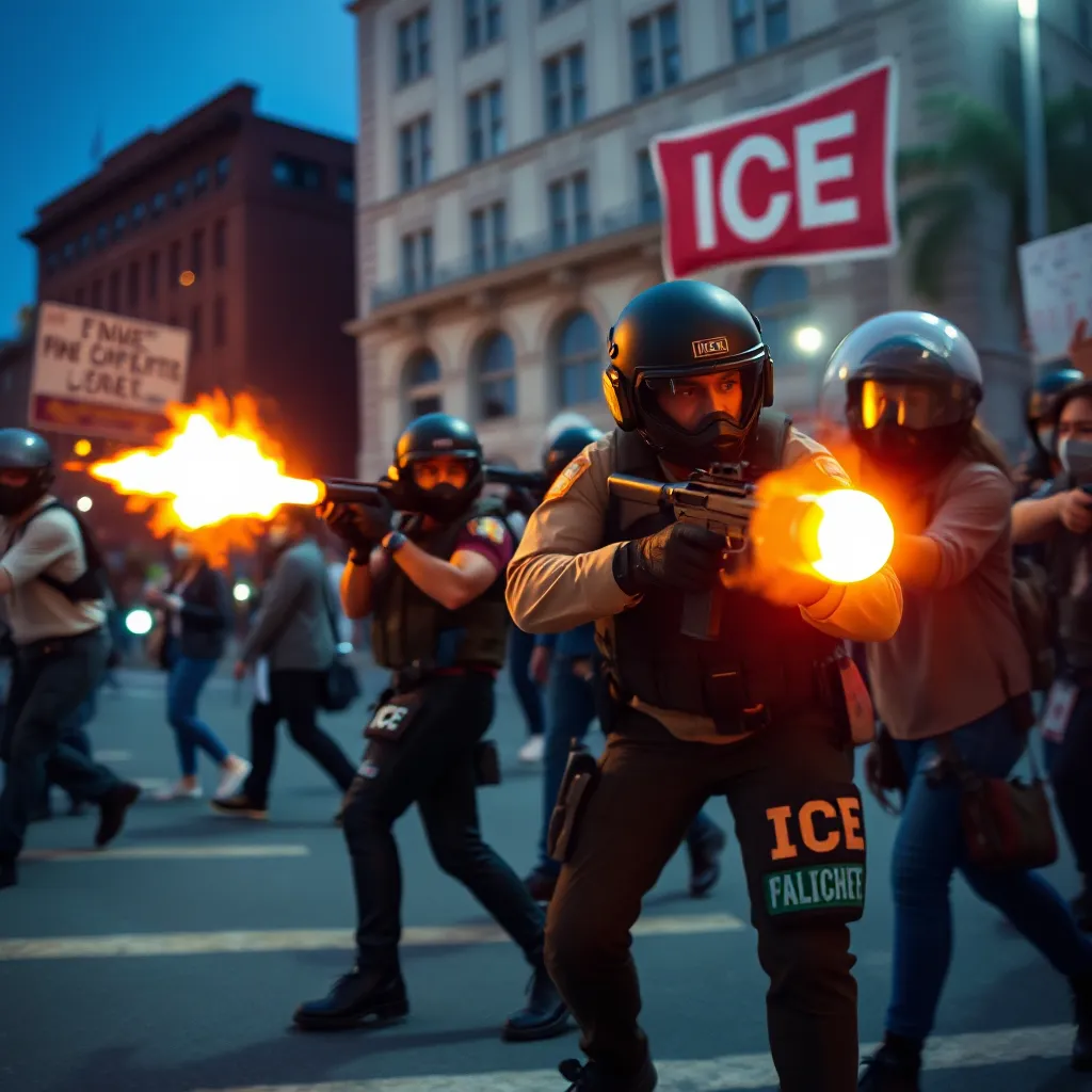 ICE Forces Open Fire on Peaceful Protesters in U.S. : MysteryLores