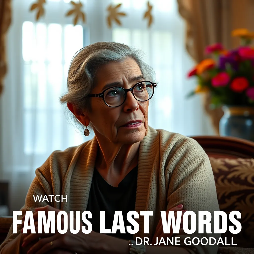 Watch ‘Famous Last Words: Dr. Jane Goodall’ Now : MysteryLores