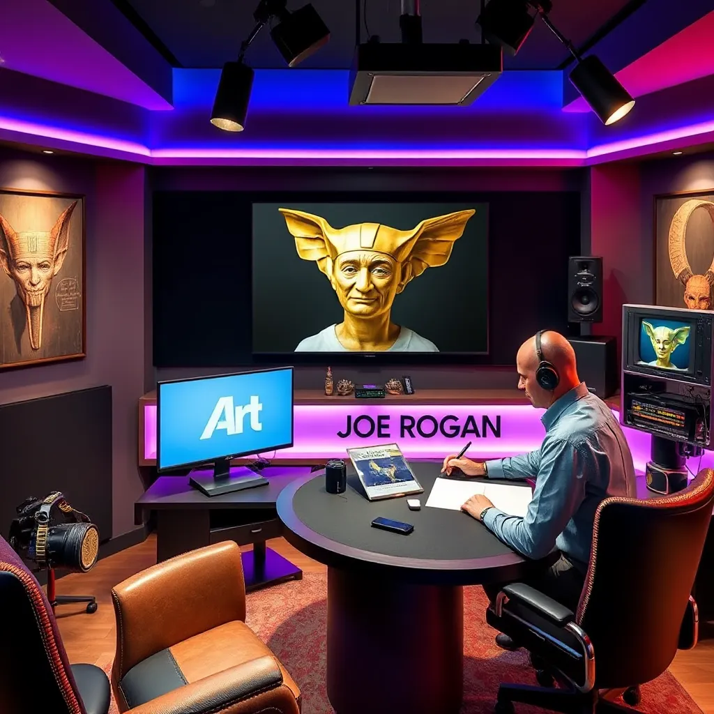 Joe Rogan Honors Art with Photo in Studio : MysteryLores