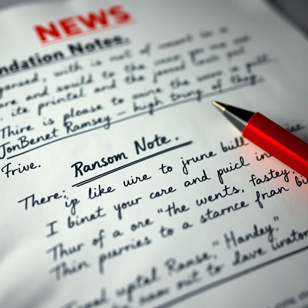 Exploring the JonBenet Ramsey Case: New Insights on the Ransom Note ...