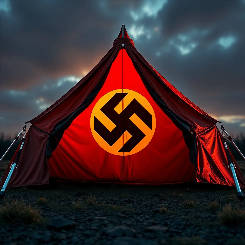 Controversy Erupts Over Potential Nazi Symbol on Kirk's Tent : MysteryLores