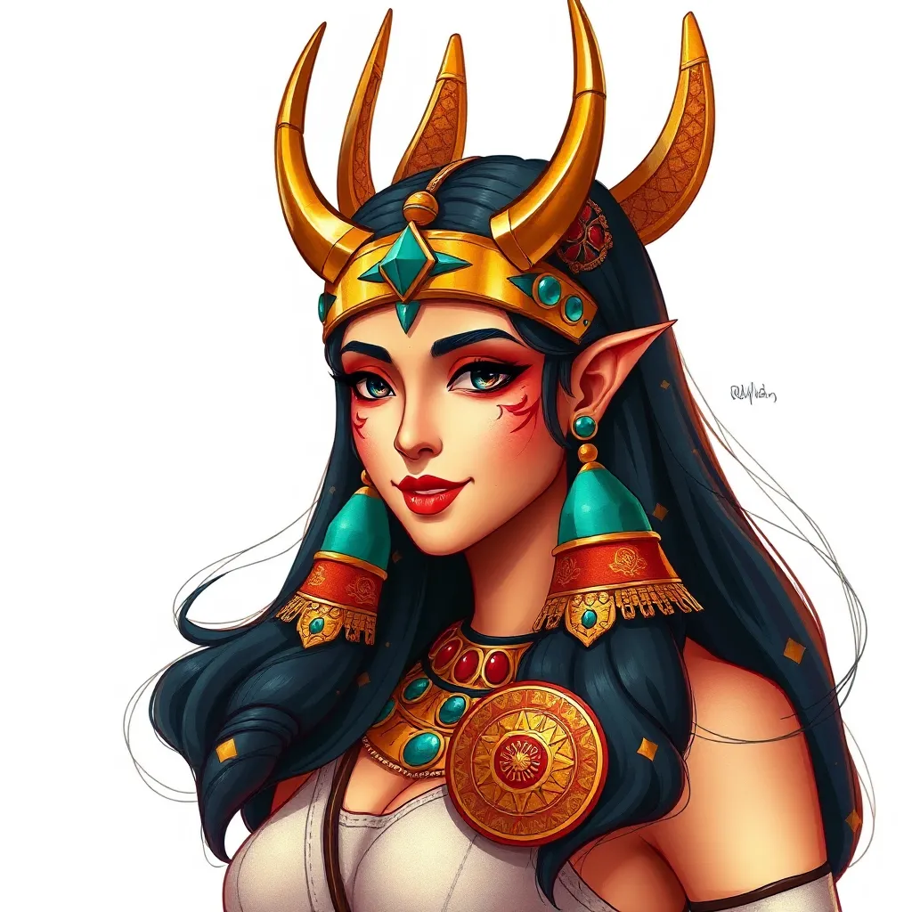 Intricate Mini Drawing of Lady Hathor Unveiled Today : MysteryLores