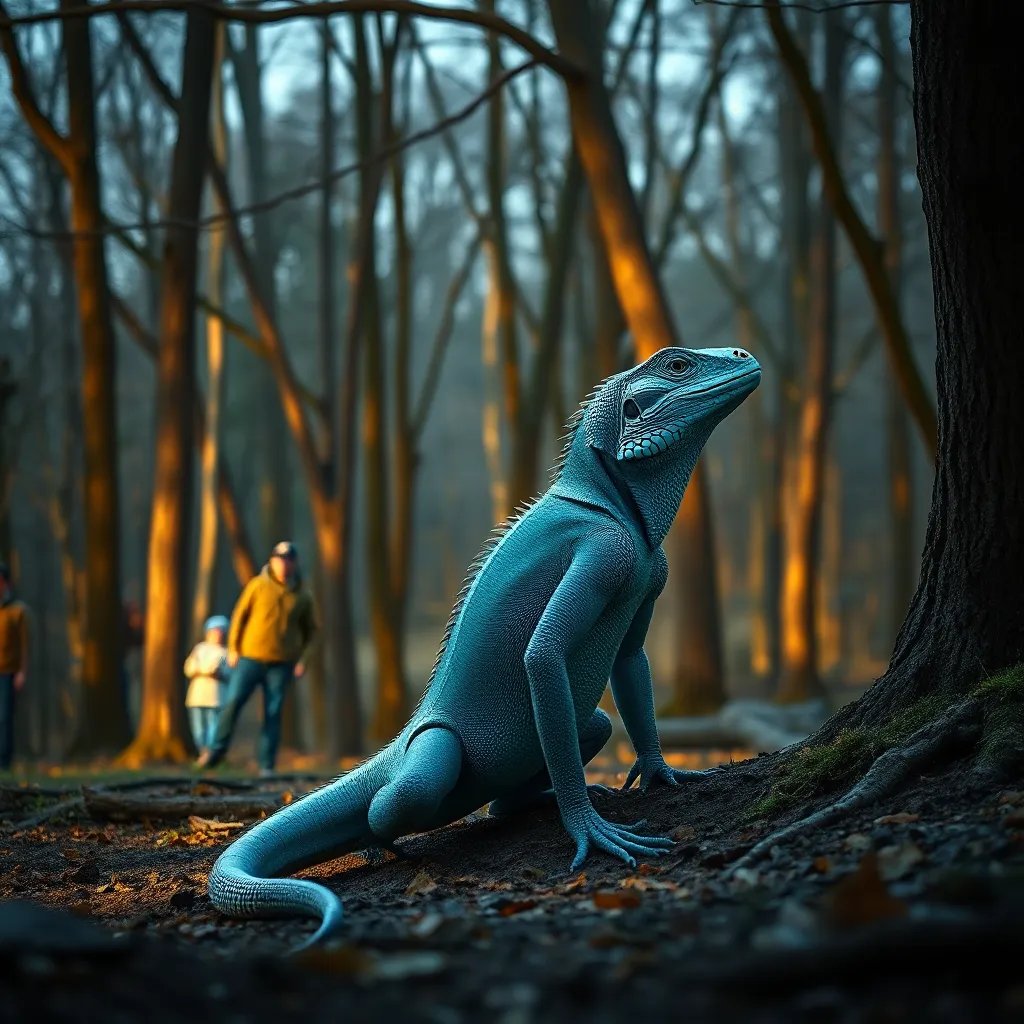 Mysterious Big Blue Lizard Encounter in Altoona 1887 : MysteryLores