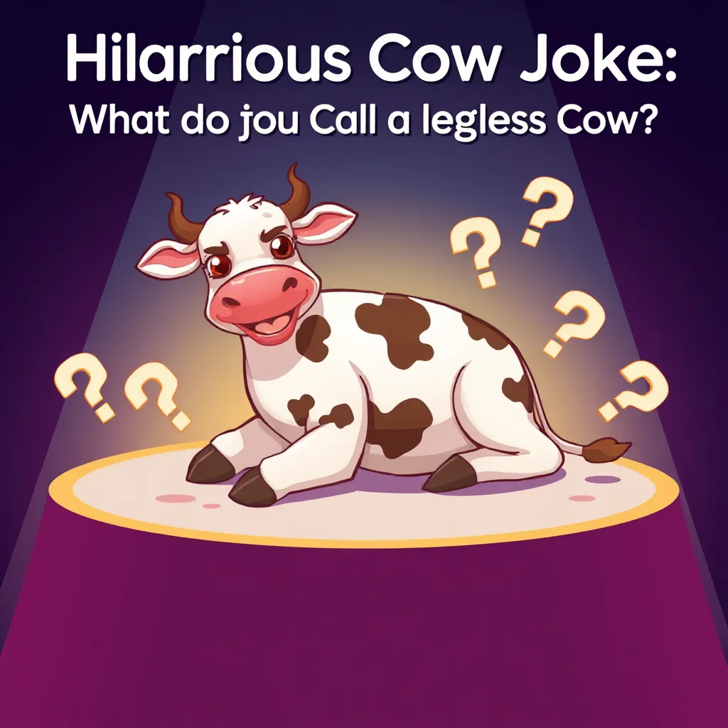 Hilarious Cow Joke: What Do You Call a Legless Cow? : MysteryLores