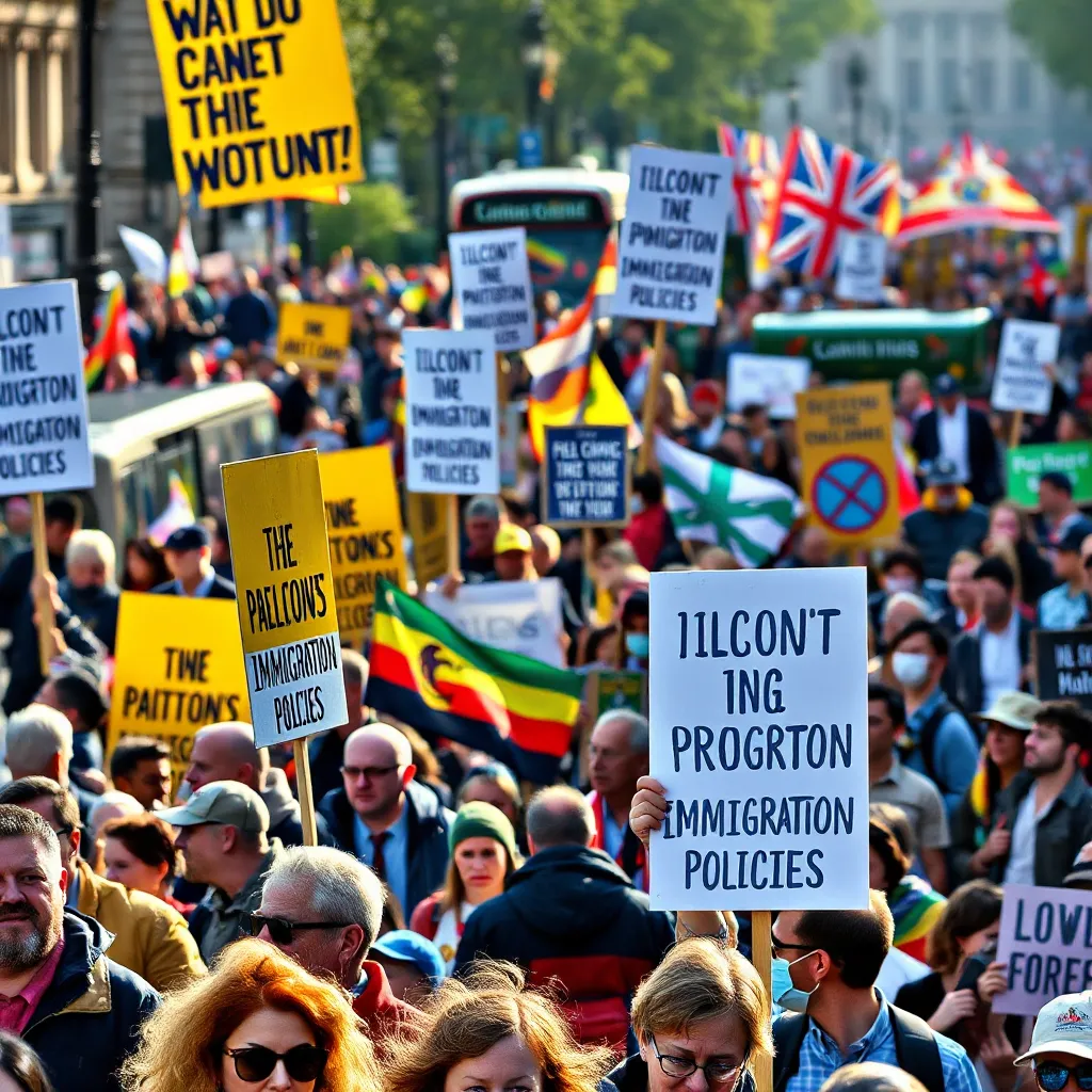 110,000 Britons Protest Immigration Policies Amid Controversy ...