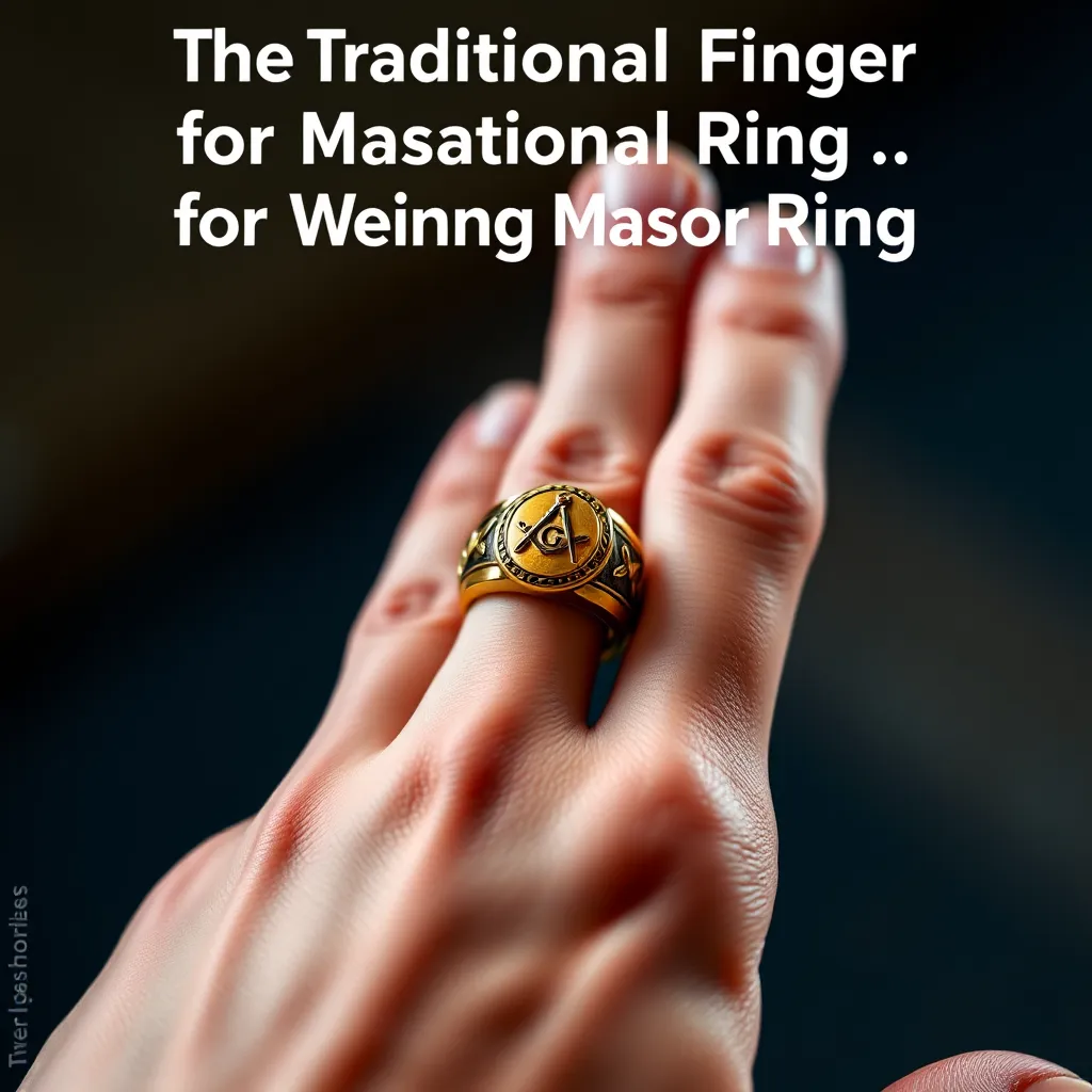 The Traditional Finger for Wearing a Masonic Ring : MysteryLores