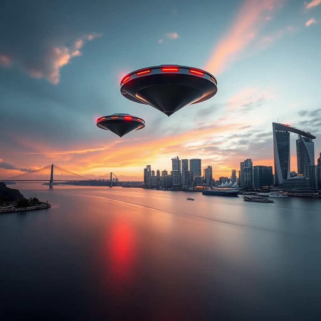 Strange Metallic Objects Spotted Over Brisbane Sky : MysteryLores